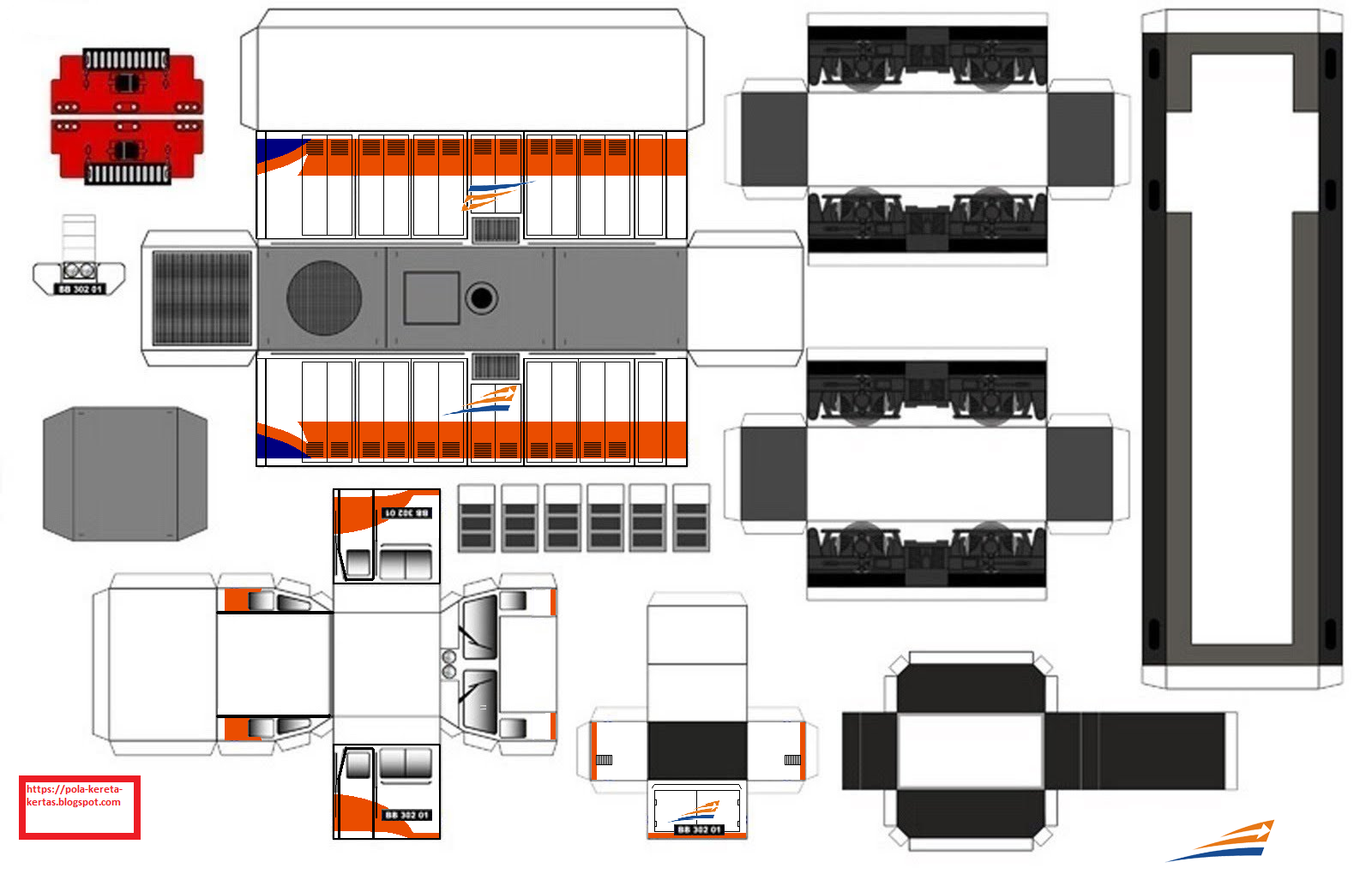 paper craft kereta api indonesia: Paper Craft kereta api indonesia