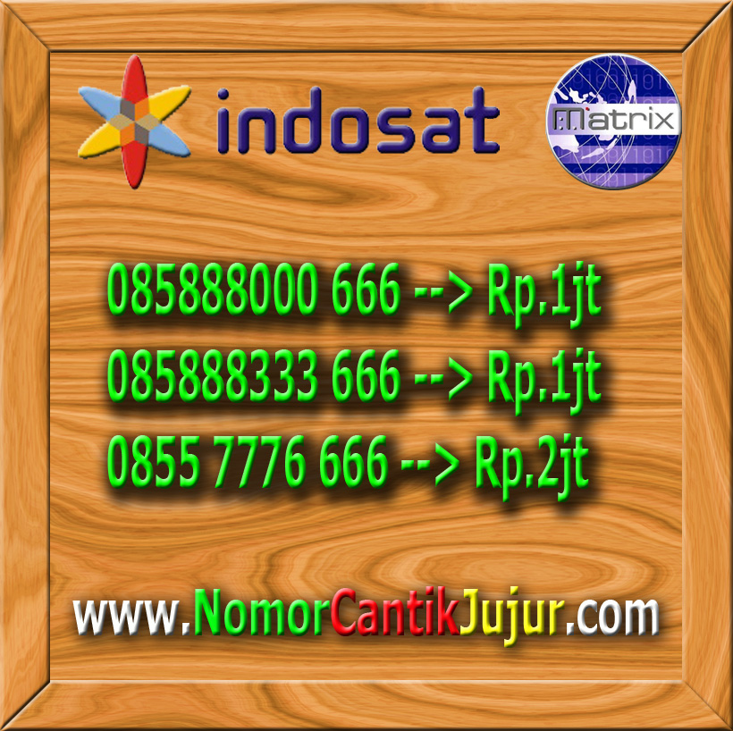 Nomor Cantik Matrix Indosat Ekor Triple 666