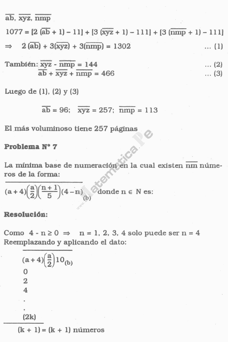 TEORÍA DE NUMERACIÓN PROBLEMAS RESUELTOS PDF