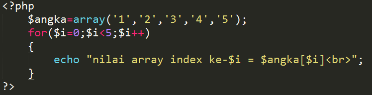 MENAMPILKAN DATA MENGGUNAKAN ARRAY PADA PHP - Berbagi Ilmu