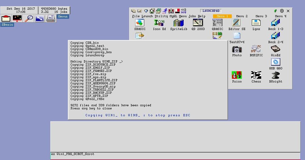 QL QDOS and SMSQ/E Heaven: SMSQ/E 3.32 AND FAT32 QXL.win DEVICE