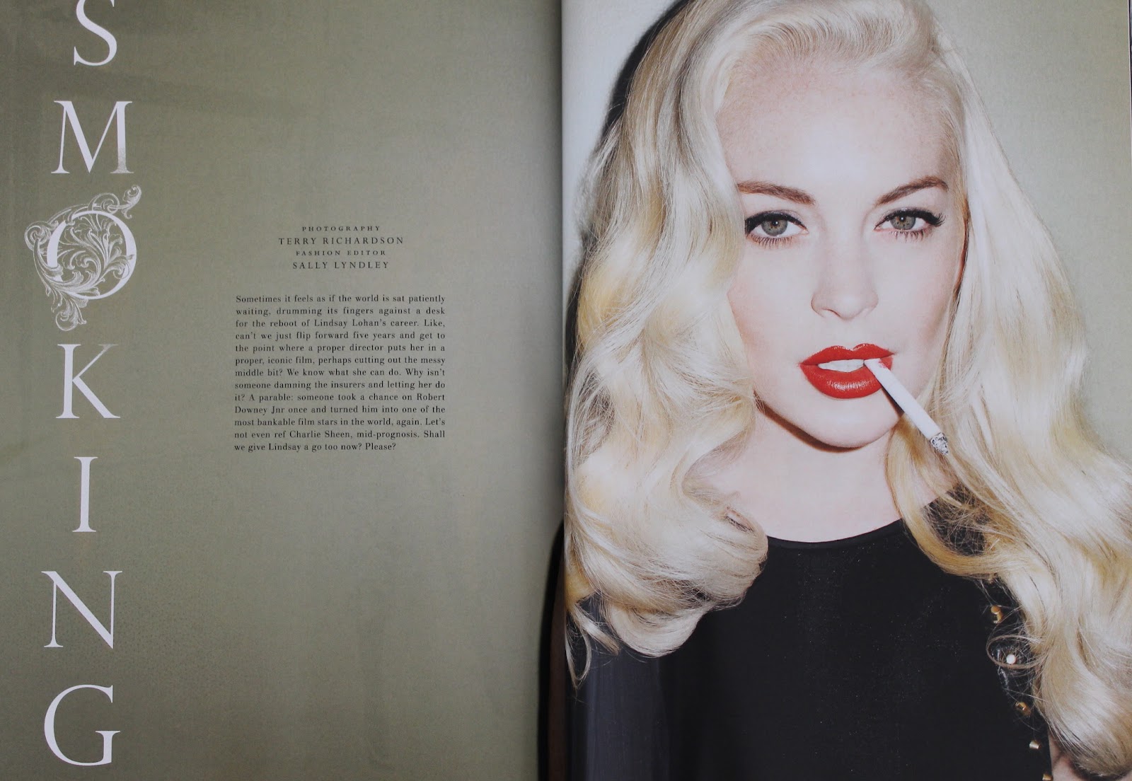 wear in T.O.: Terry photographing Lindsey smoking reminded me of ...