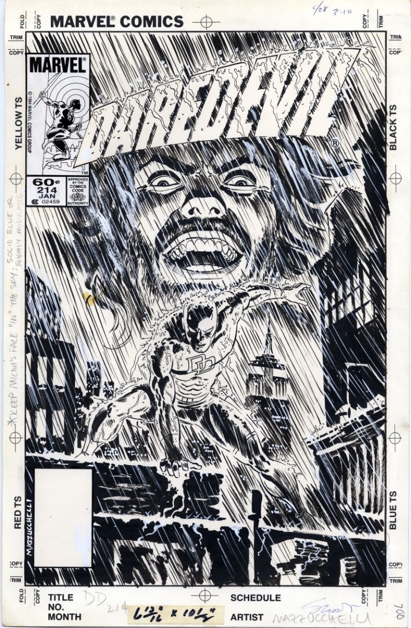 Marvel Comics of the 1980s: 1985 - Anatomy of a cover - Daredevil #214