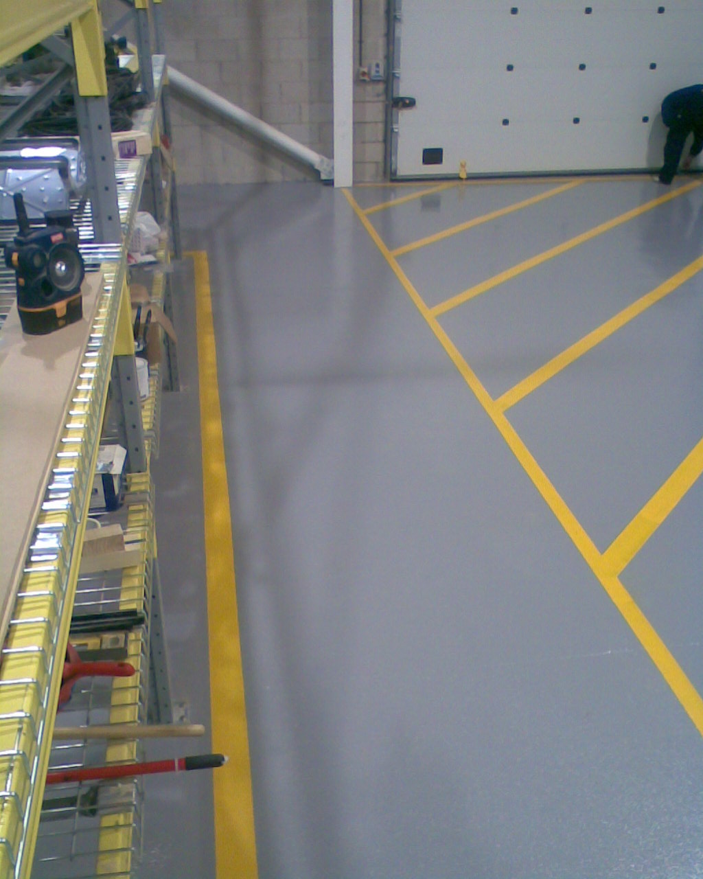 Floor Painters Ltd: epoxy coating with epoxy line marking
