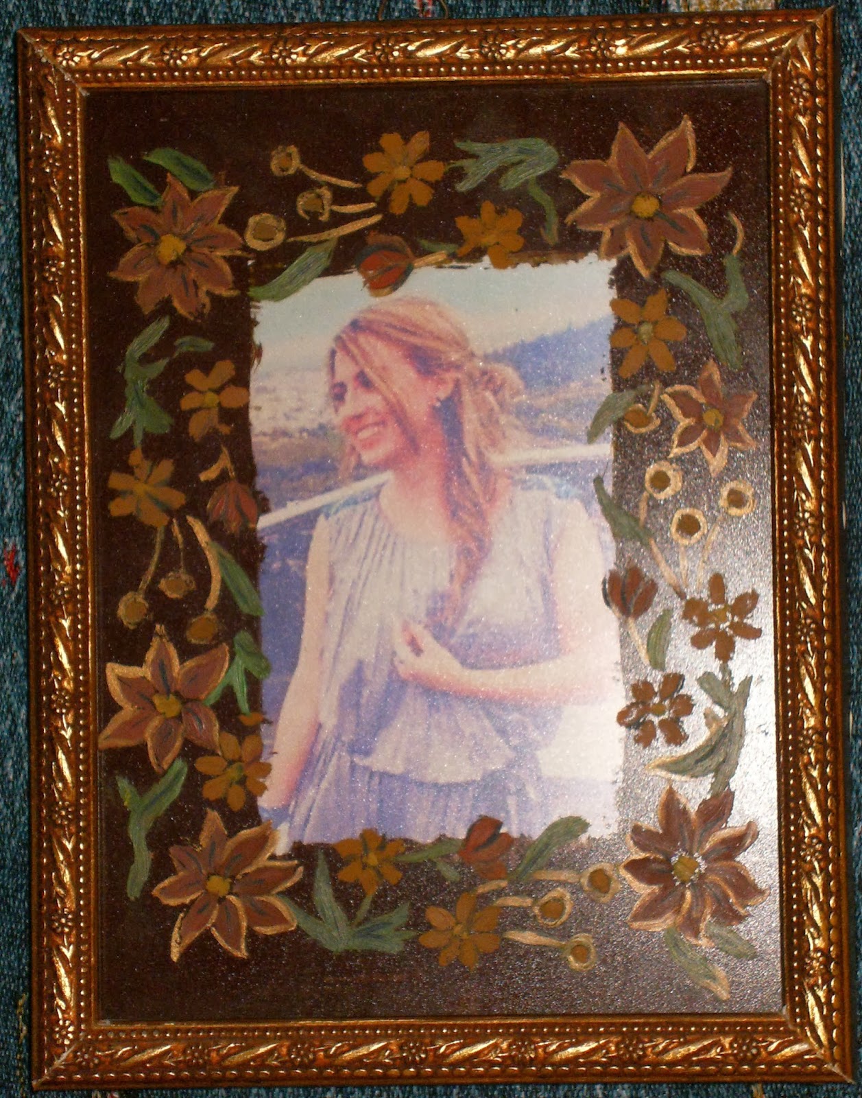 lila365idees: ΖΩΓΡΑΦΙΚΗ ΣΕ ΤΖΑΜΙ ΚΟΡΝΙΖΑΣ (PAINTING ON SCREEN OF FRAME)