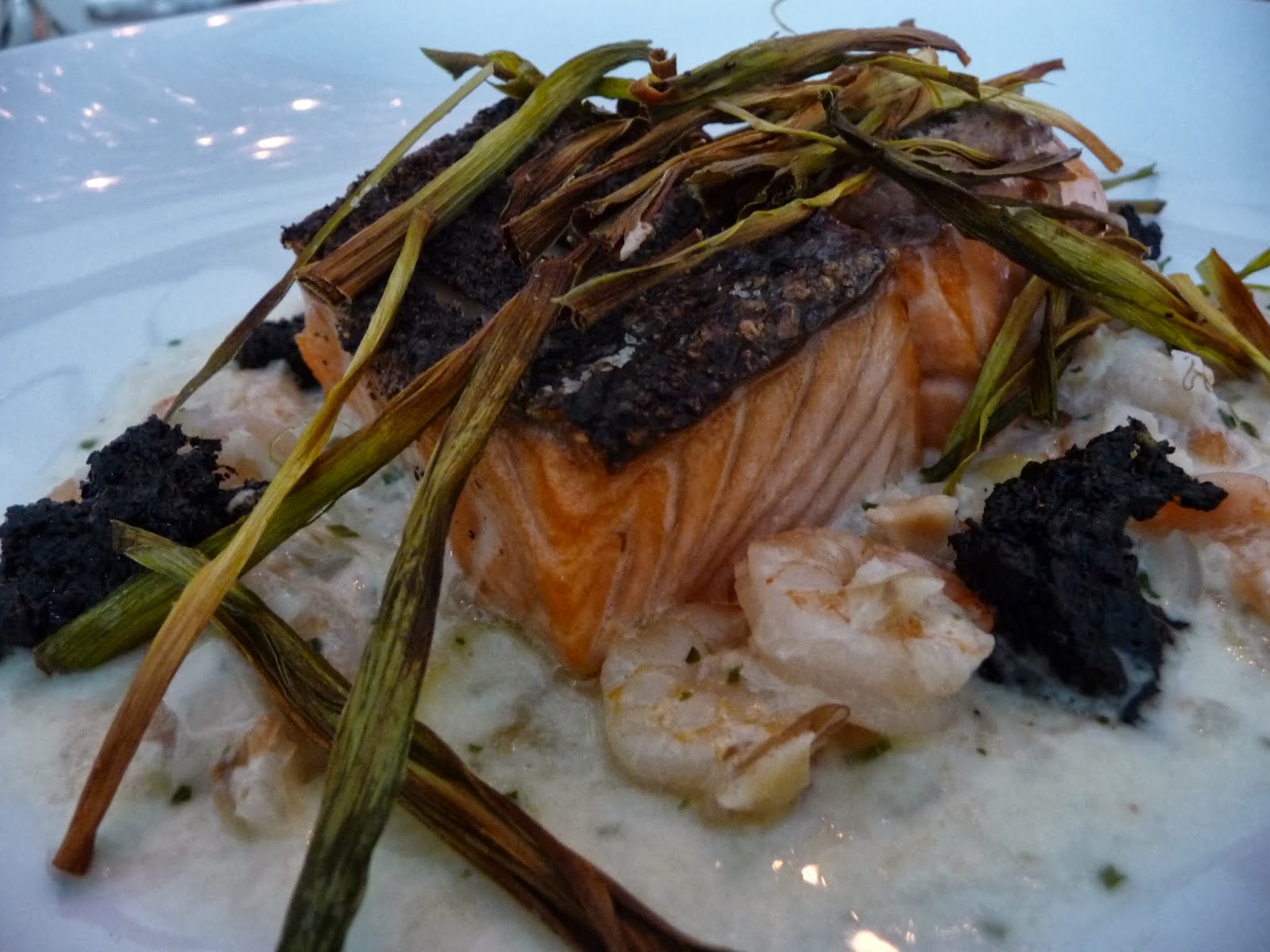 My World of Travel and Food: Bonito, hazelnut, shrimp cream sauce with ...