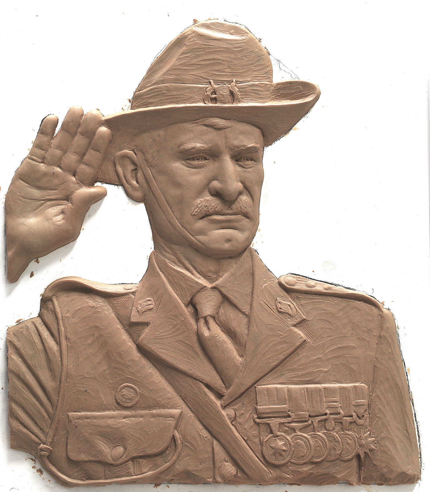 Sutton Betti Sculpture and Drawings: #129, military portrait relief