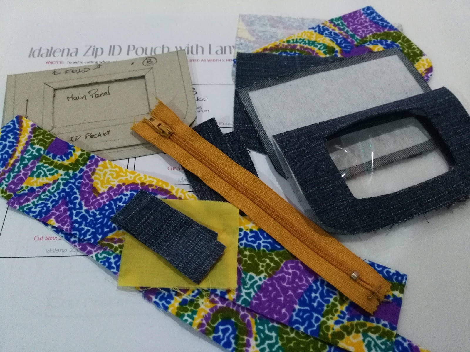 ID Zip Pouch and lanyard Pictorial | Free Pattern