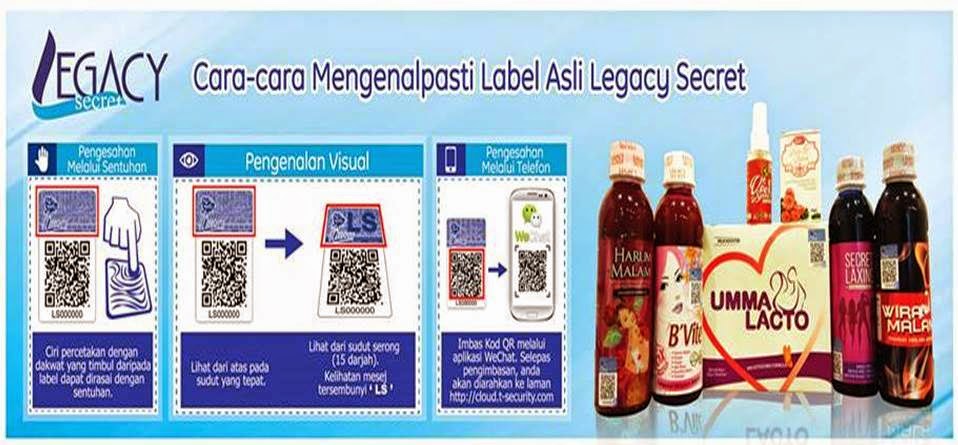 cara mudah untuk kenalpasti produk legacy secret yang original - aien ...