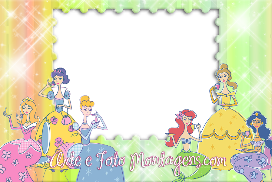 Disney Princess All Together and Alone. Free Printable Photo Frames ...