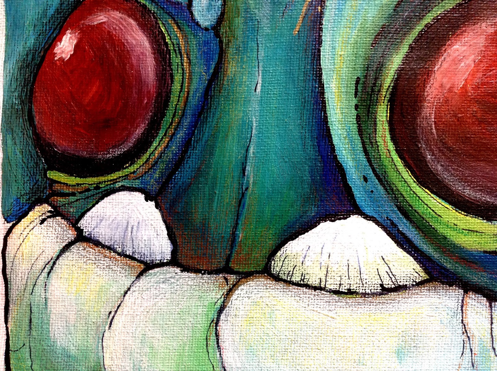 PAINTED MONSTERS - Mixed Media Artwork