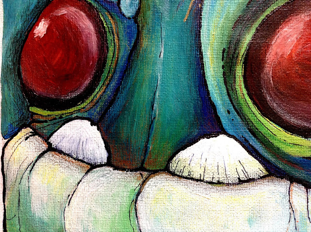 PAINTED MONSTERS - Mixed Media Artwork