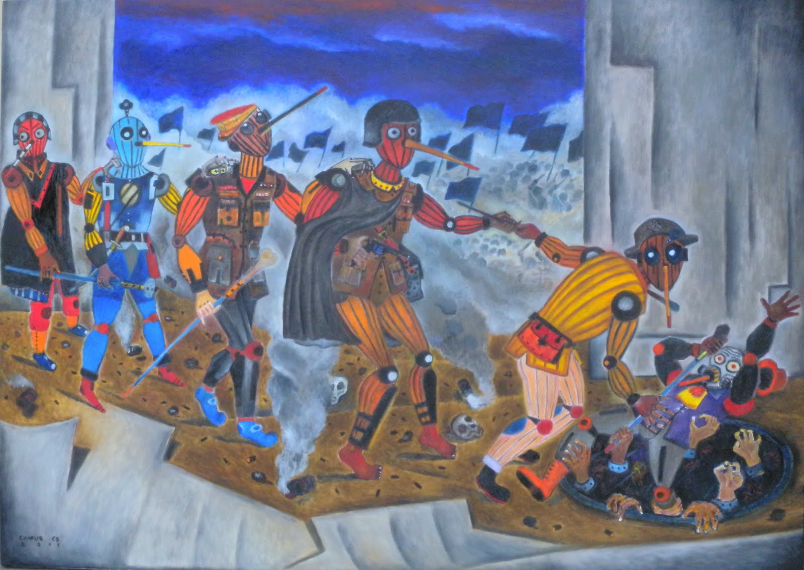 charlie co: OIL ON CANVAS WORKS