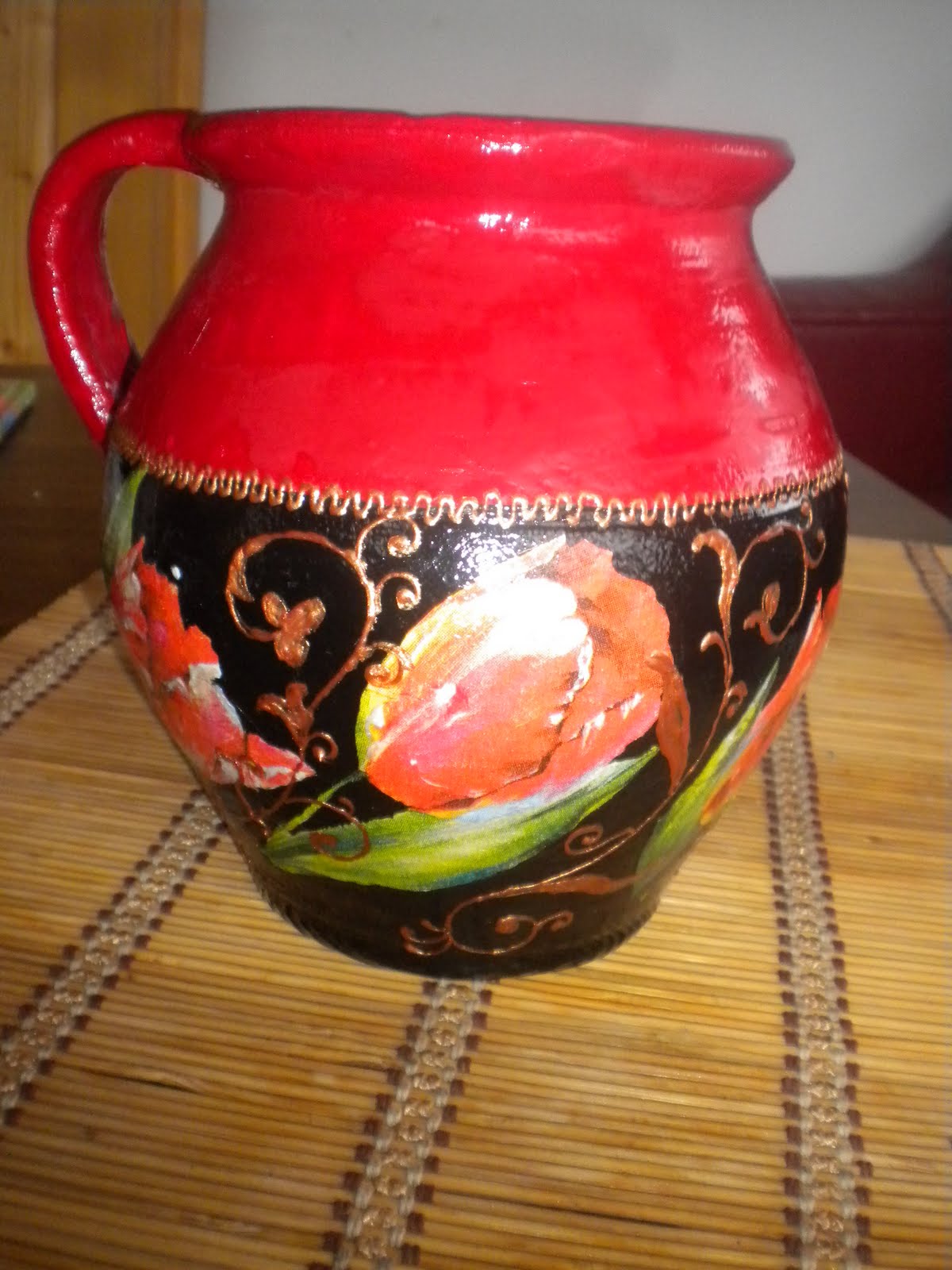 cadouri-handmade: Vas de lut-decoupage
