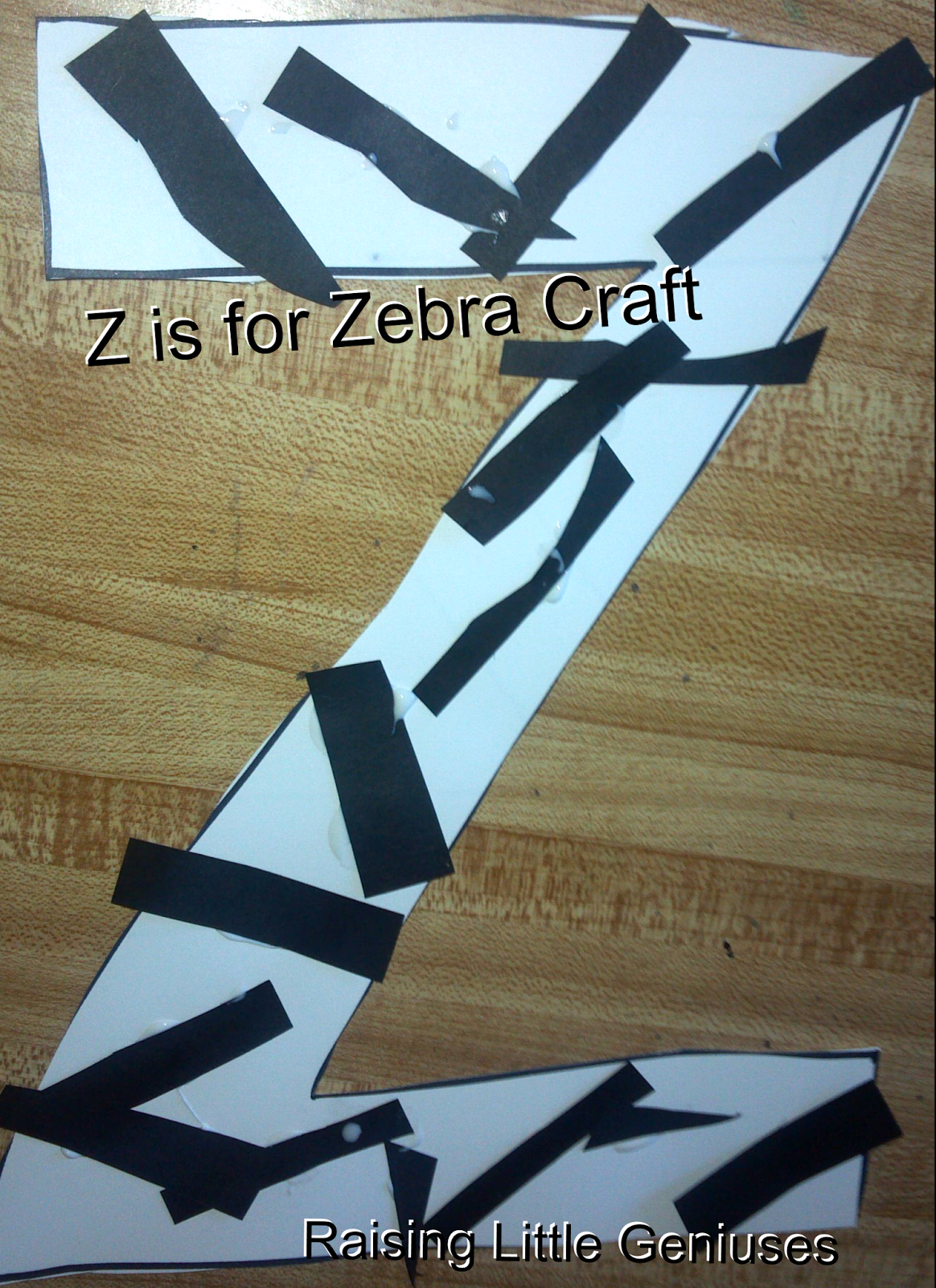 Raising Little Geniuses: Z is for Zebra Craft