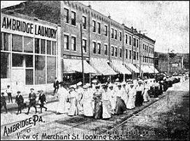 Ambridge Memories: 400 block of Merchant Street: vintage views