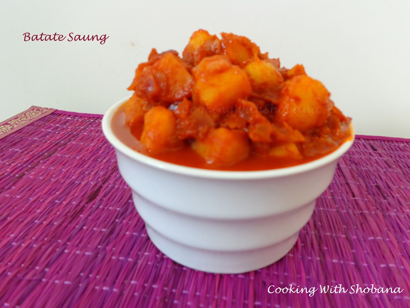 Cooking With Shobana : BATATE SAUNG