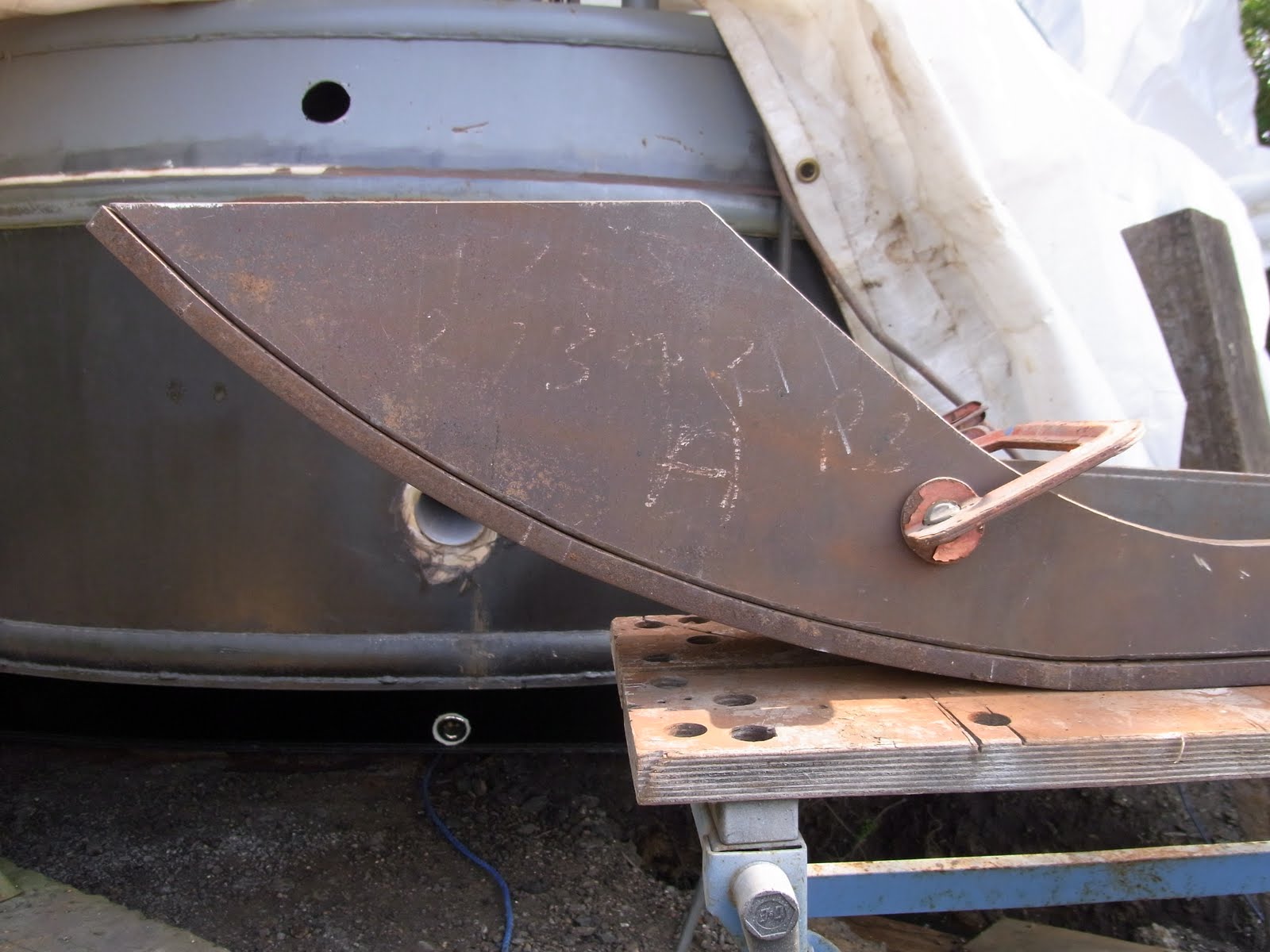 Widebeam Boat Build Blog: Skeg