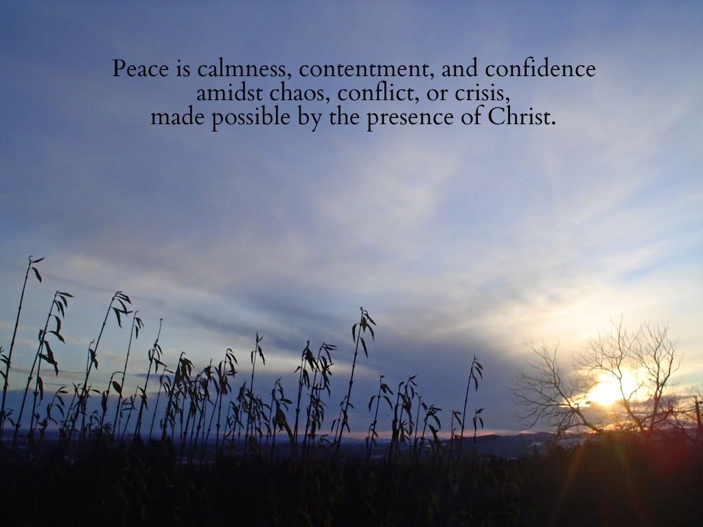 Living for God: Christ's Peace