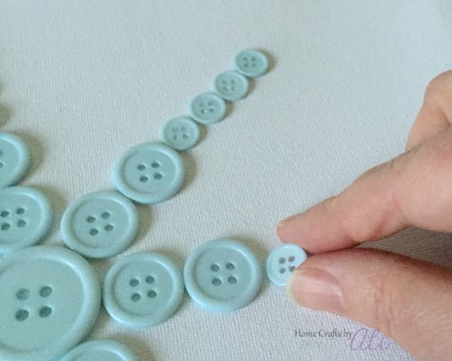 Button Snowflake Canvas Art - Home Crafts by Ali