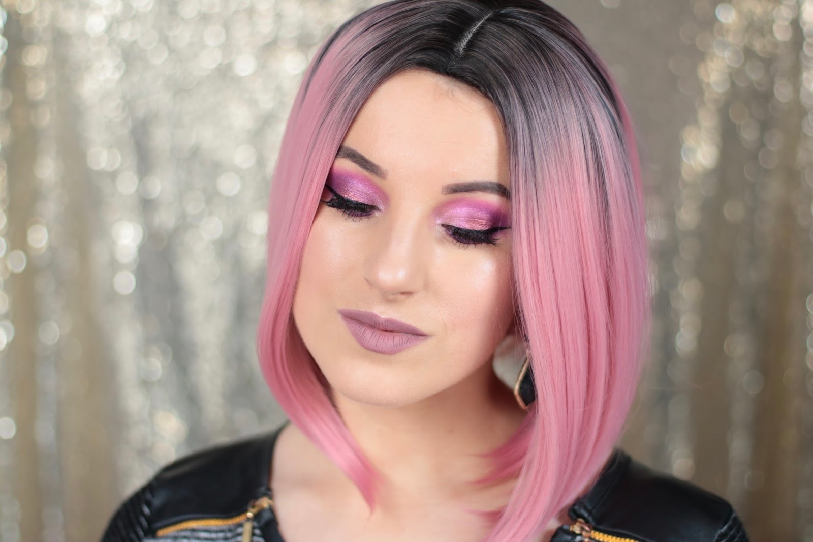 Pinky Makeup - Glitter Cut Crease | Ela Lis Make-Up