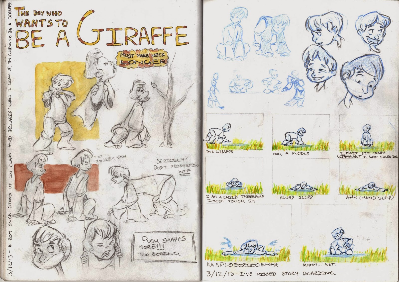 Reg Isaac: CalArts Sketchbook submission 2014