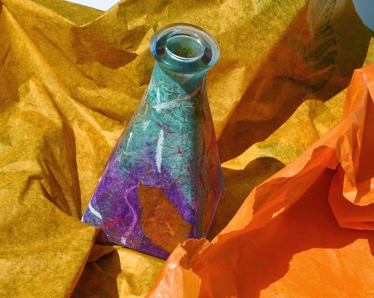 Art with Kids: Tissue Paper Vases