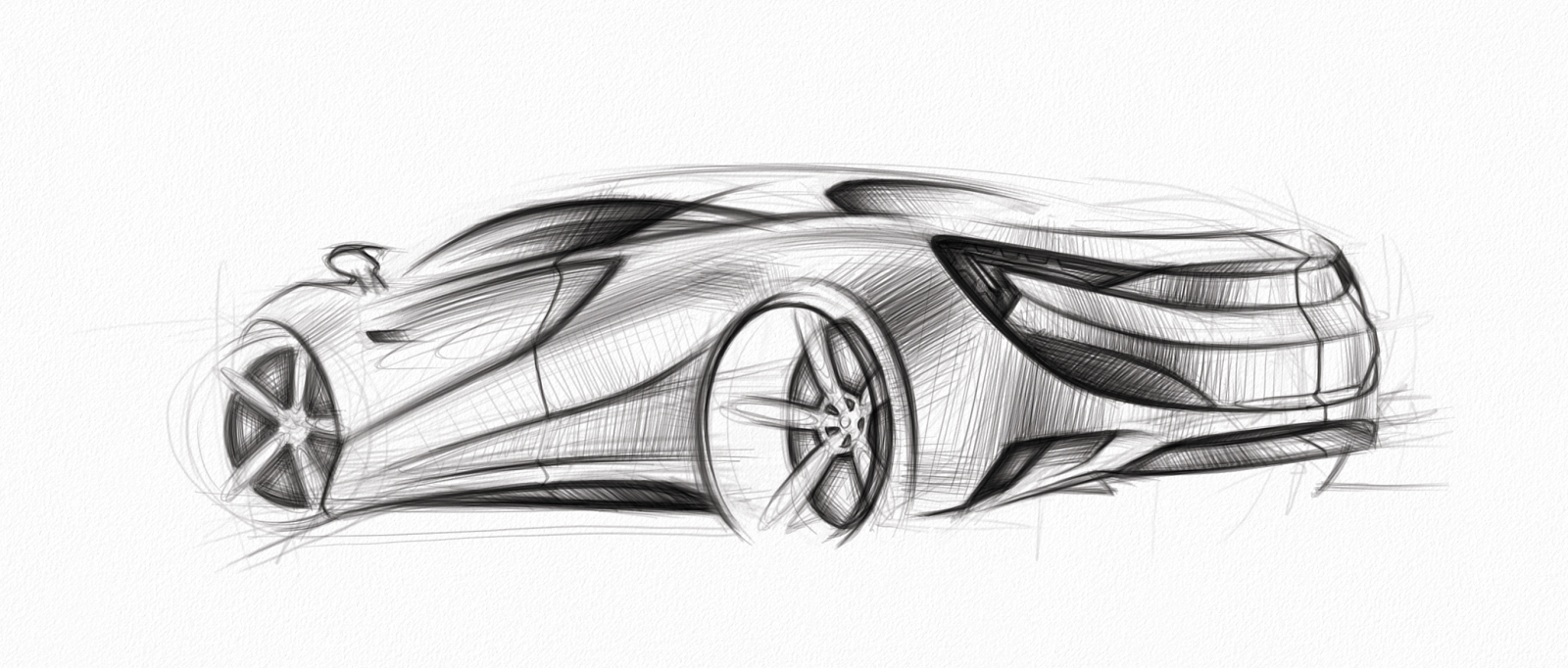 Simon Larsson - Sketchwall: Photoshop Car Rendering