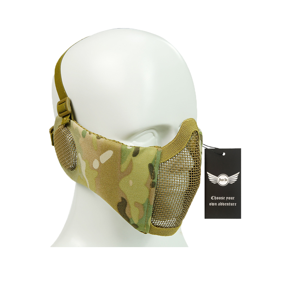 AegisTac Tactical Airsoft CS Protective Lower Guard Mesh Nylon Half ...