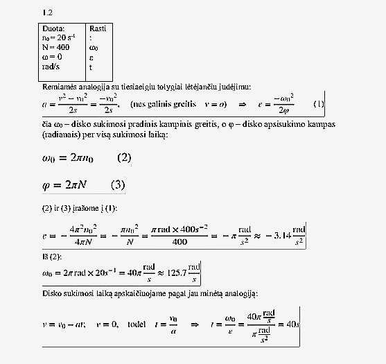 Fizikos uždaviniai: Kinematika: judėjimas apskritimu