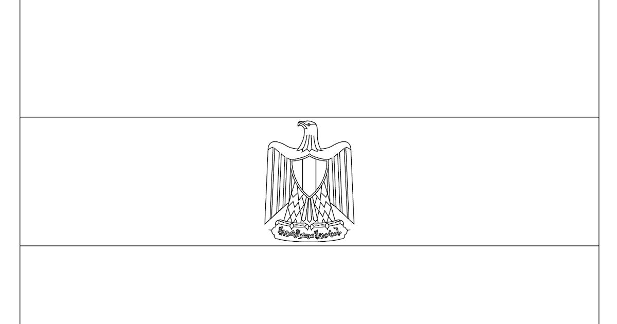 Coloring Page | Flag of Egypt | Drawing | Outline Vectors | Free ...