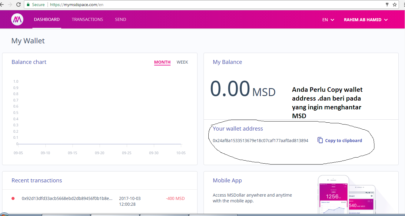 MSD: Register mymsdspace