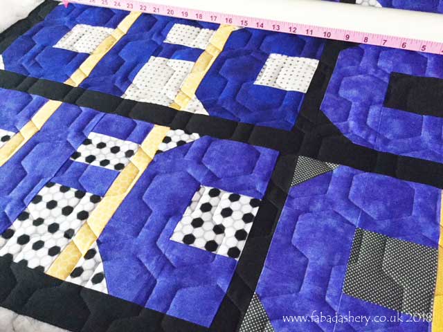 Fabadashery Longarm Quilting: Chelsea Football Fan Quilt, made by Penny ...