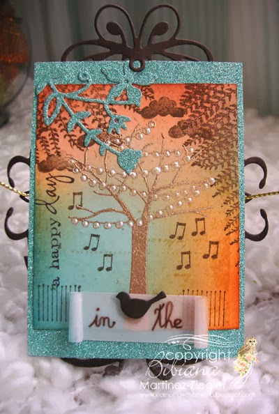 Stamping with Bibiana: "Triptych" ATC: Paris in the Fall!