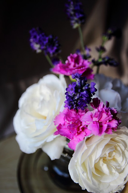 White Roses, Lavender and Pinks