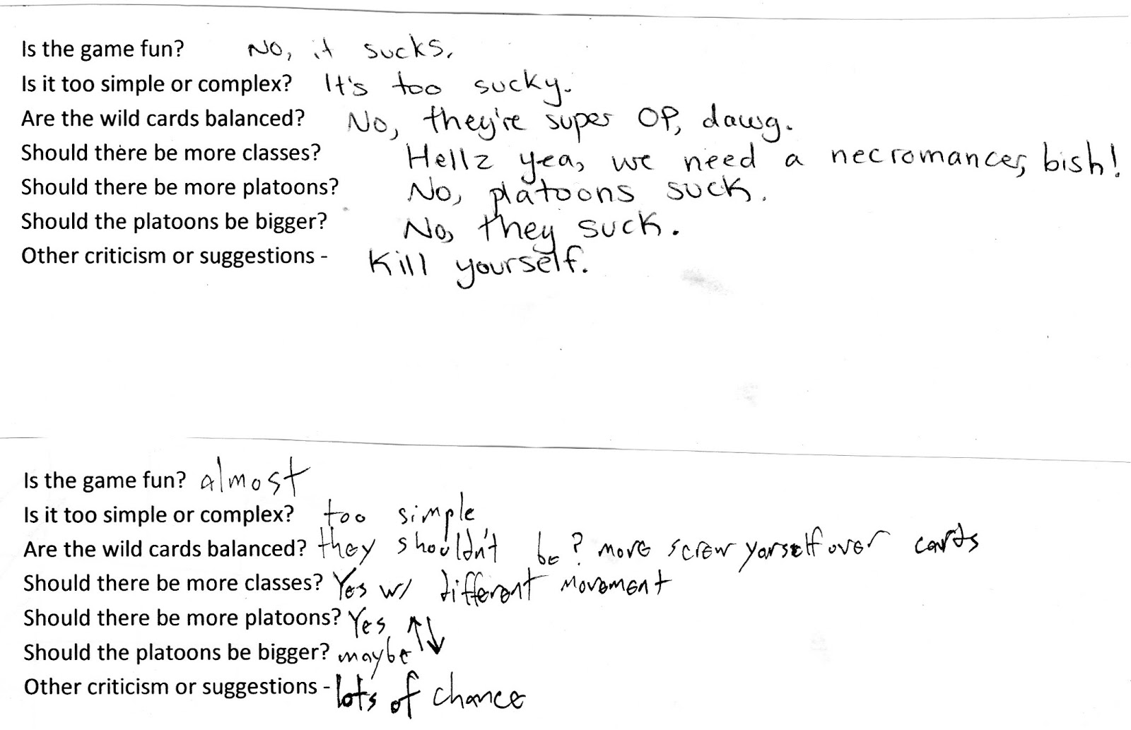 art of The Arm: Print n Play - Playtest Forms