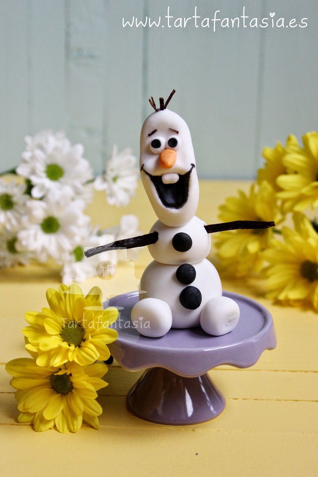 Paso a Paso Olaf, el muñeco de nieve de Frozen, con fondant - TartaFantasía