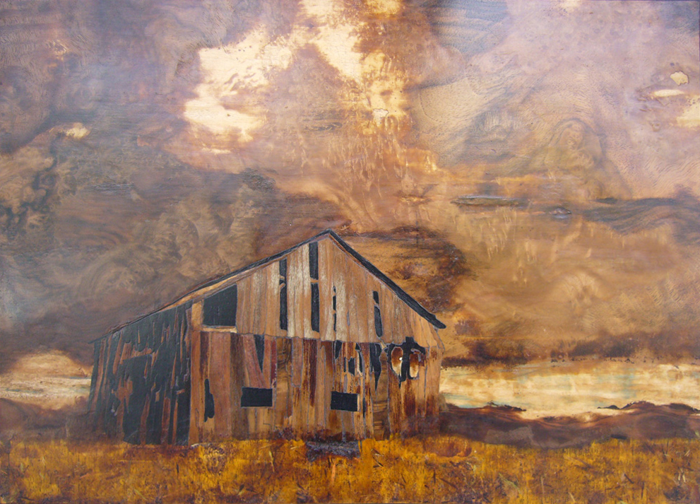 Patrice Lejeune: The Shack #1 #2 #3, Landscape Marquetry