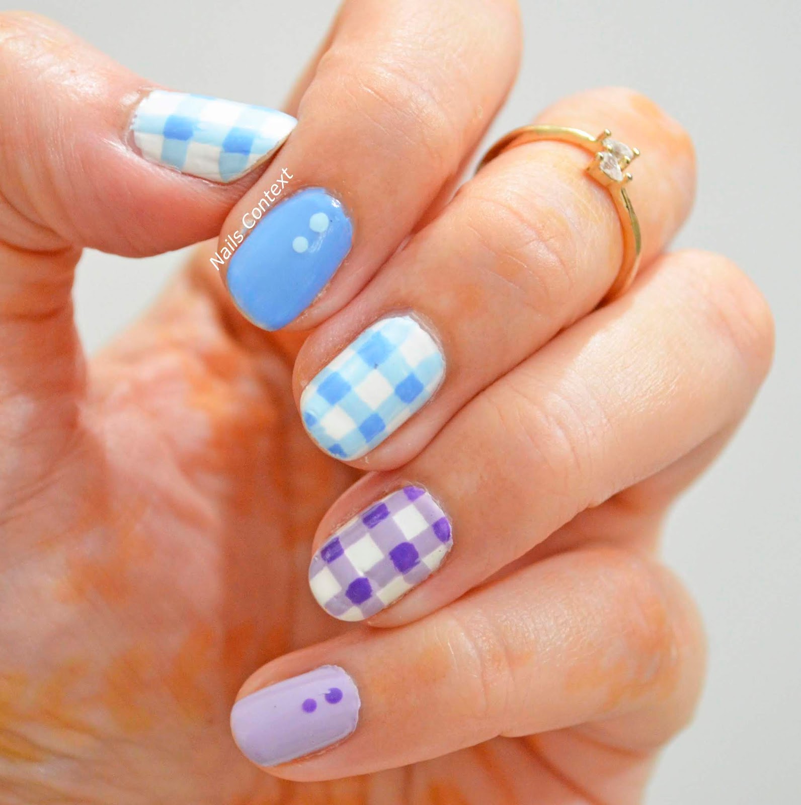 Nails Context: Gingham Nails