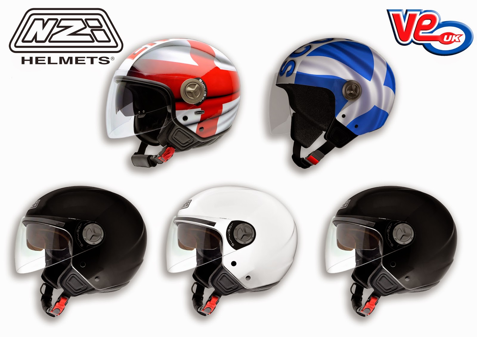 VE Scooter Spares: NZI Center Helmets with Bluetooth