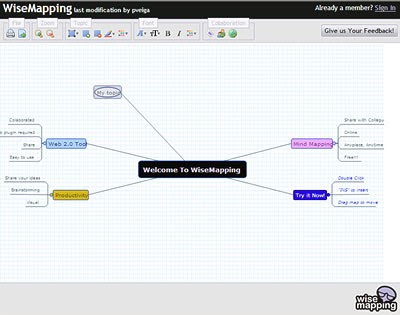 Digital Mind Map: Wise Mapping: a Mind Maps creation tool