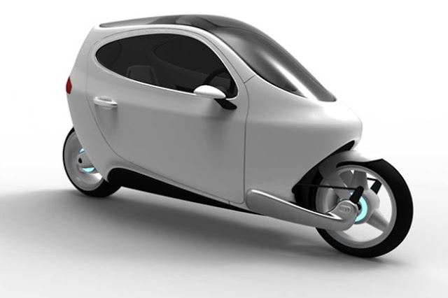 Motoblogn: Lit Motors C-1 Untippable Electric Two Wheel Car