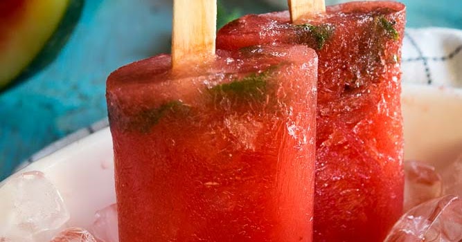 Spicy watermelon popsicles