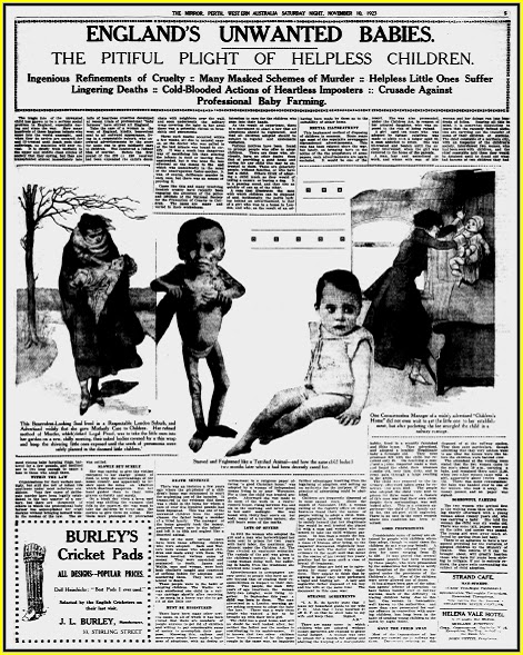 Unknown Gender History: Baby Farming in England – Described in 1923