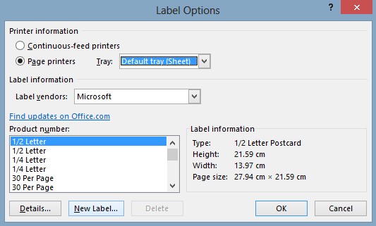 3. Klik Optionslalu tampil tabel option seperti dibawah ini