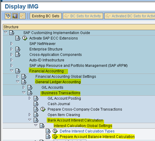 SAP - FICO MODULE LEARNING: Prepare Account Balance Interest Calculation