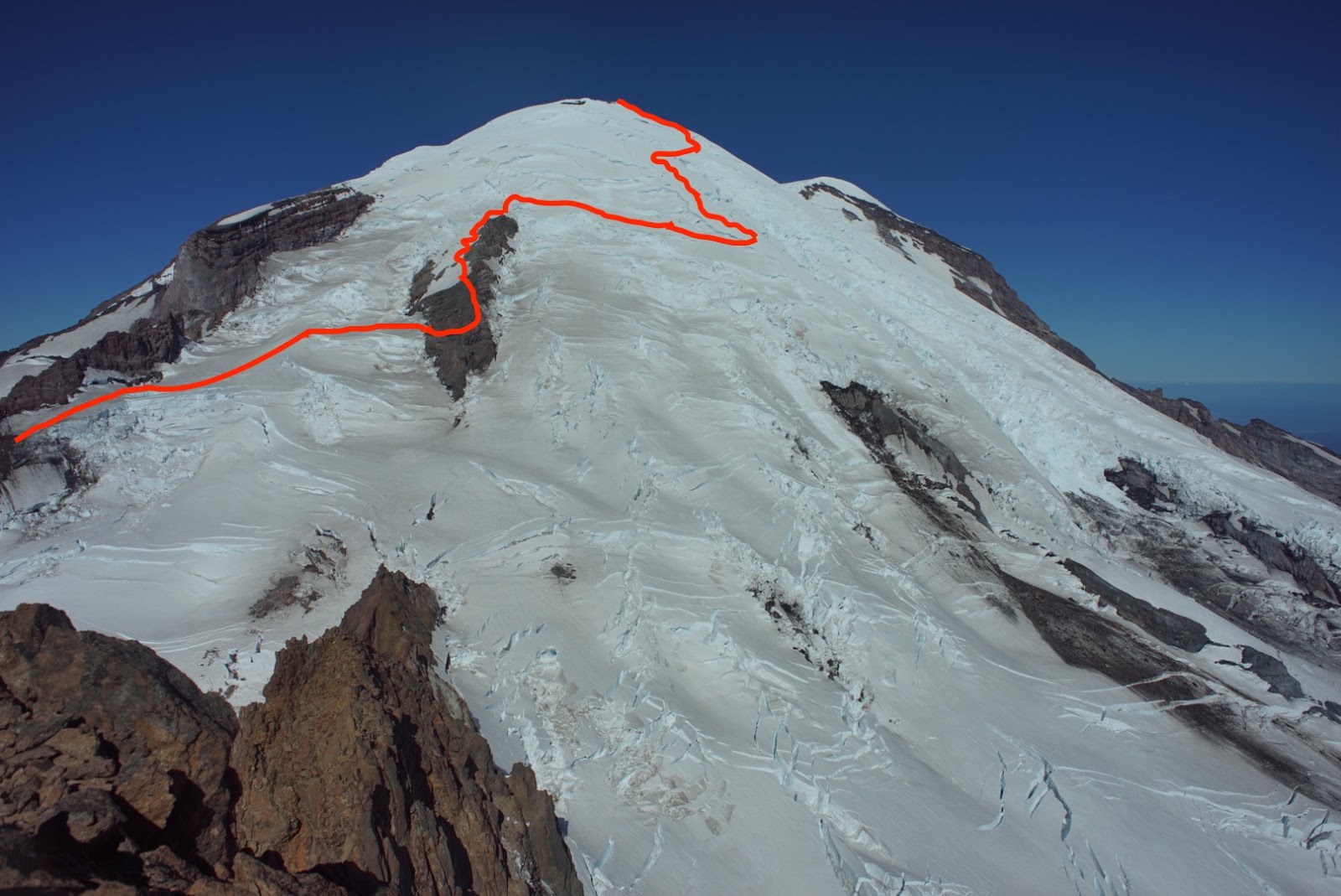 Mount Rainier Climbing: E/W and DC Merge!