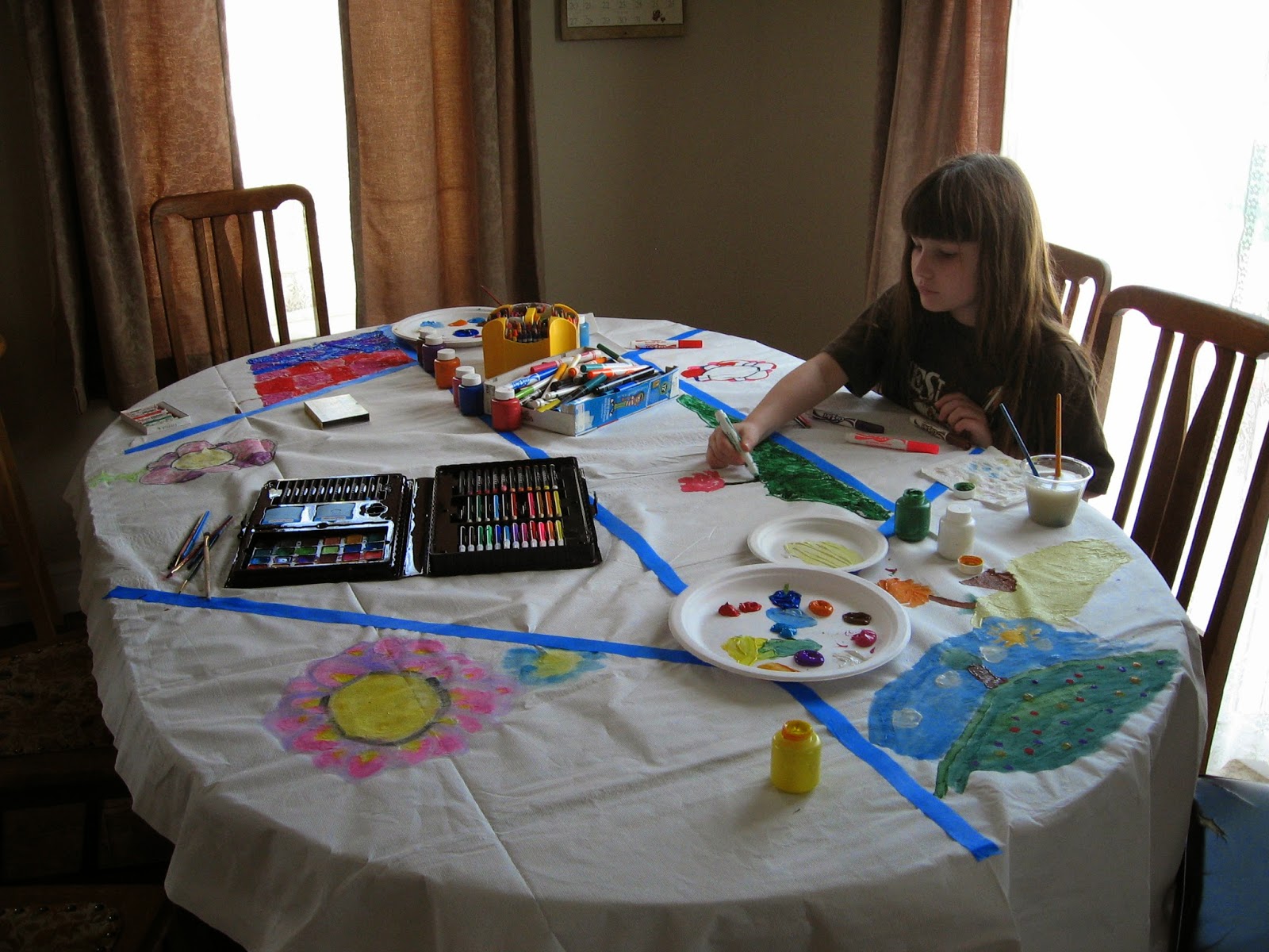Almost Unschoolers: Summer Fun 2014 - Multi-Media Doodle Table