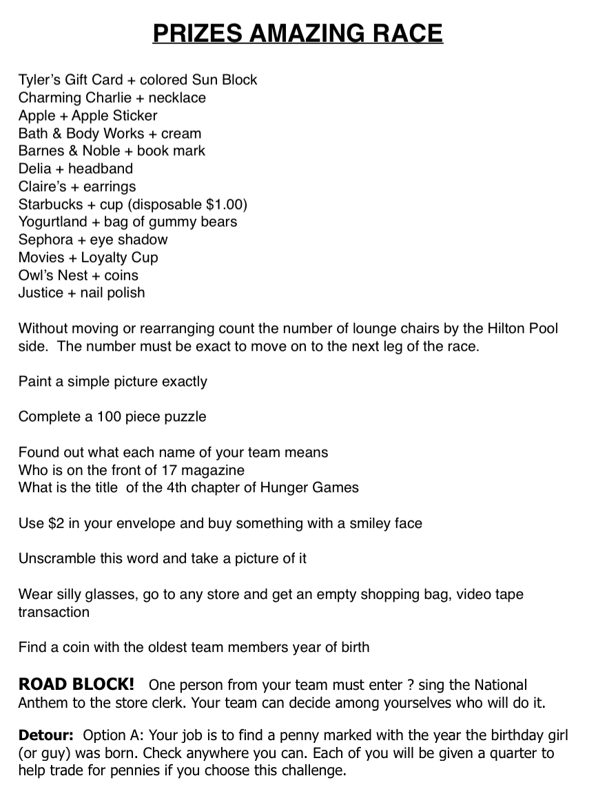 Follow The Leader: Amazing Race