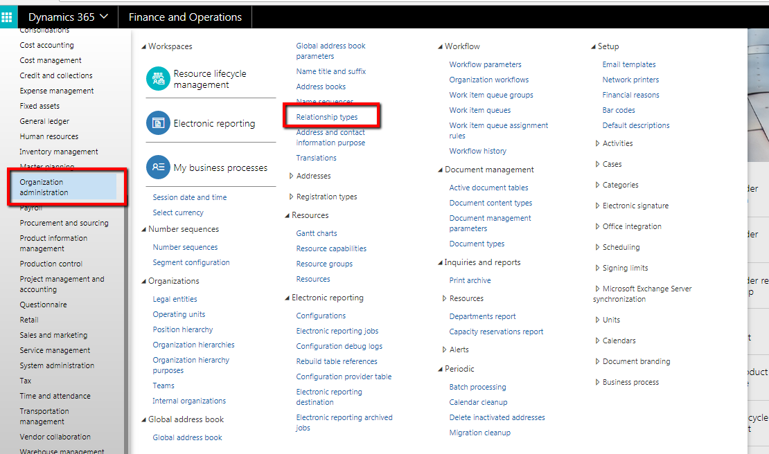 Dynamics 365 Finance & Operations Talk: Party relationship types ...